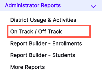 Understanding the On Track/Off Track Report – Edgenuity