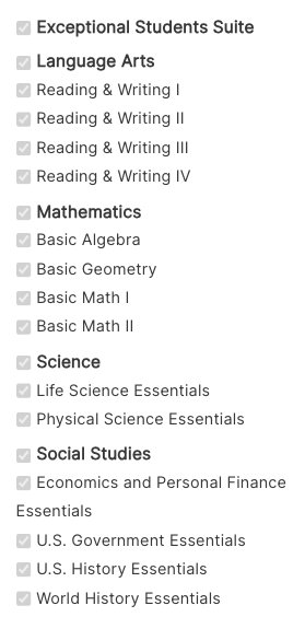 Exceptional Students Course Suite – Edgenuity