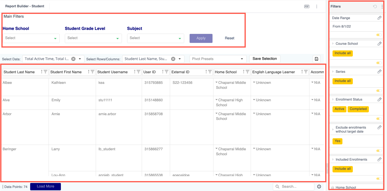 Understanding the Report Builder - Students – Edgenuity