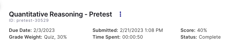 EdgeEX — Viewing work in the student's Grades tab – Edgenuity