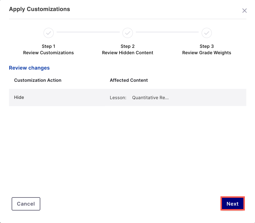EdgeEX — Customizing a course for an enrollment – Edgenuity