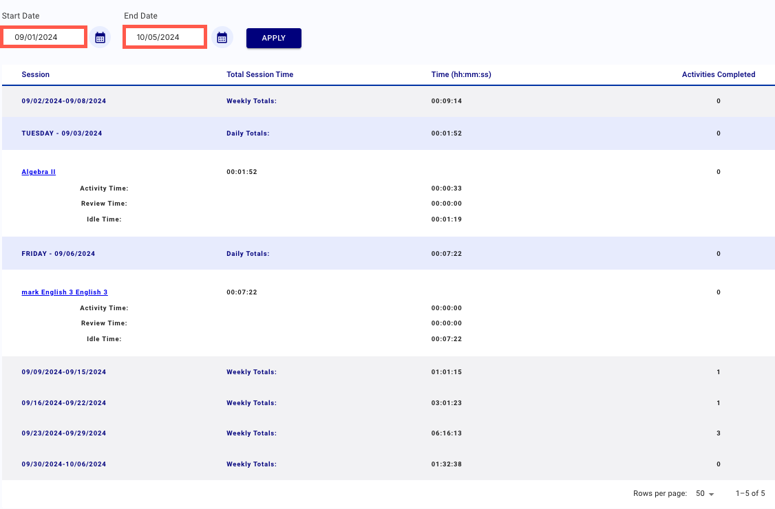 EdgeEX — Using the Attendance Log and Session Log – Edgenuity