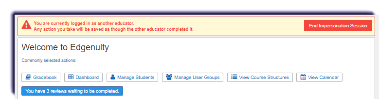 Impersonating an Educator – Edgenuity