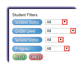 Dashboard - Student Filters – Edgenuity