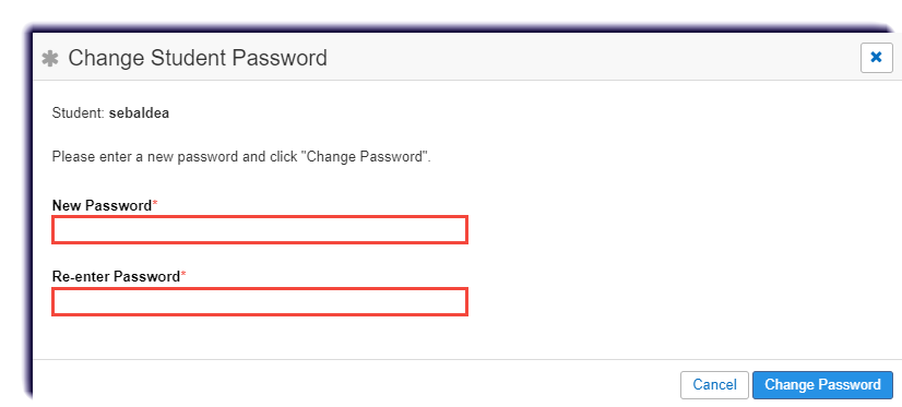 Changing a Student's Password – Edgenuity