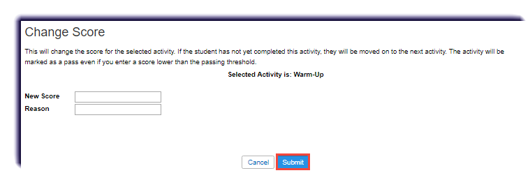 Passing an Activity with the Current Score – Edgenuity