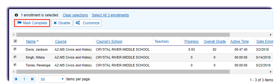 Completing Multiple Enrollments – Edgenuity