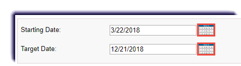 Starting and Target Date (Definition) – Edgenuity