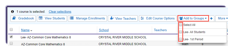 Adding a Single Course To a Group – Edgenuity