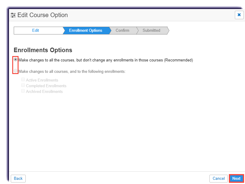 Enabling/Disabling eNotes for Multiple Courses – Edgenuity