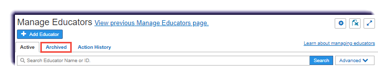 Enabling an Educator Via Manage Educators – Edgenuity