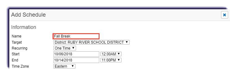 Creating a New Schedule – Edgenuity