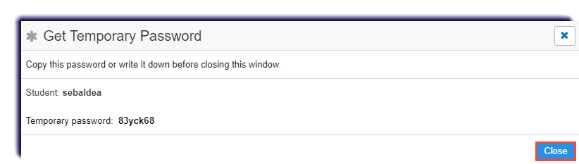 Getting a Temporary Password For a Student – Edgenuity