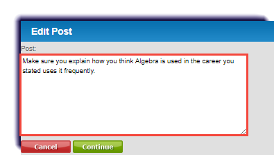 Editing a Sent Response – Edgenuity