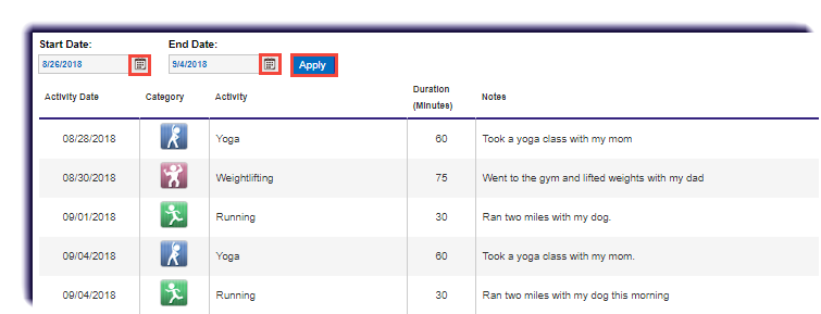 Accessing the Fitness Log – Edgenuity