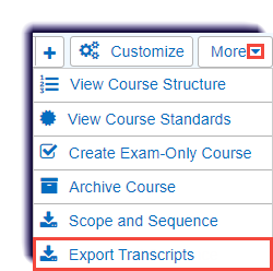 Exporting the Audio Transcripts for a Course – Edgenuity