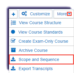 Accessing the Scope and Sequence of a Course – Edgenuity