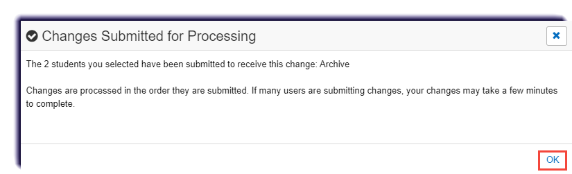 Archiving Multiple Students – Edgenuity