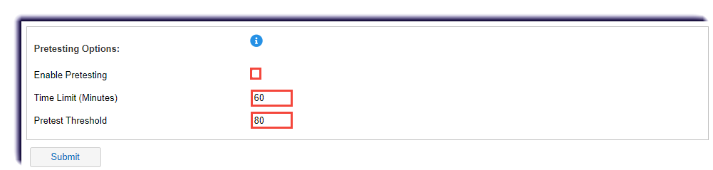 Pretesting Options – Edgenuity