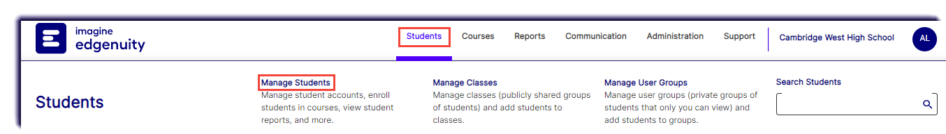 Multiple Active Students Actions Overview – Edgenuity