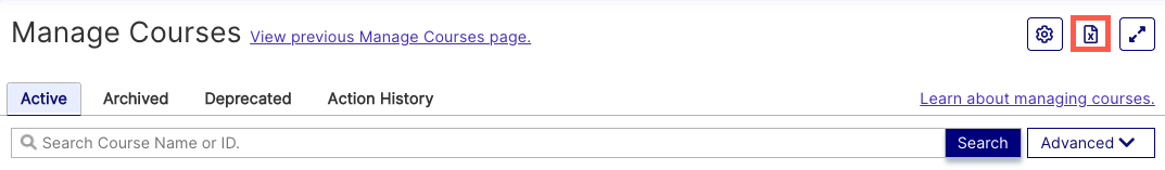 Exporting Manage Courses to Excel – Edgenuity