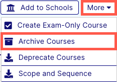 Archiving a Course – Edgenuity