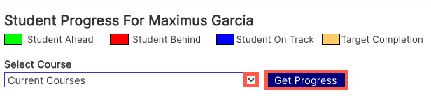 Viewing a student's progress report – Edgenuity