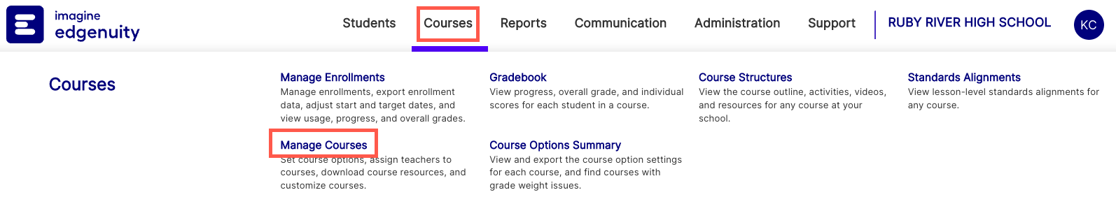 Multiple Course Actions Overview – Edgenuity