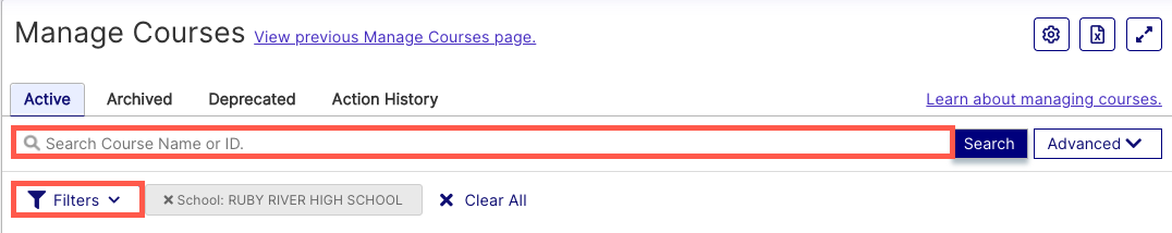 Multiple course actions overview – Edgenuity
