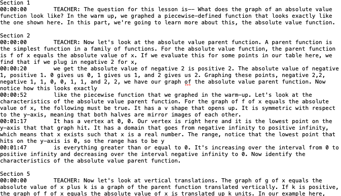Exporting the Audio Transcripts for a Course – Edgenuity